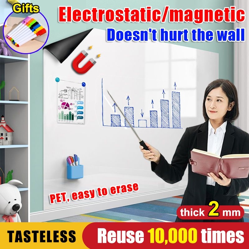 【Ready stock】magnetic board for wall wall whiteboard sticker wall papan ...