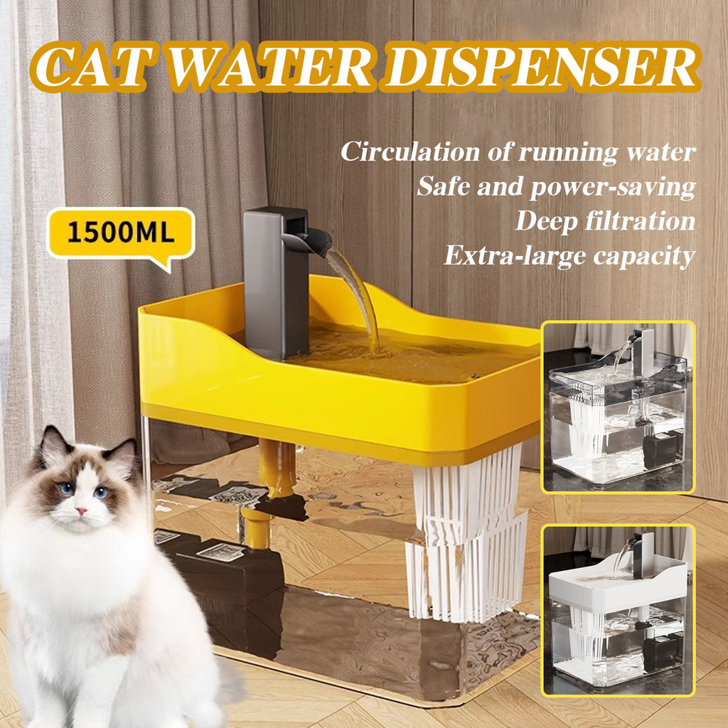 Cat Water Fountain 1.5L Pet Water Dispenser Mini water fountain Rabbit ...
