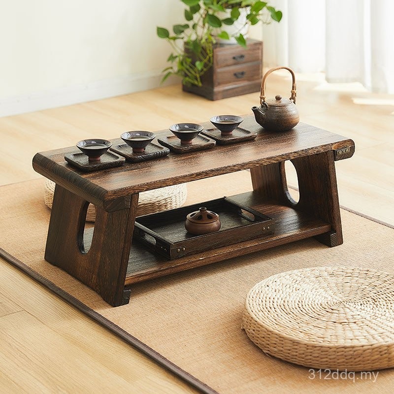 K8 Retro Meja Teh Tatami Kayu Pepejal Rumah Lipat Meja Bilik Jepun ...