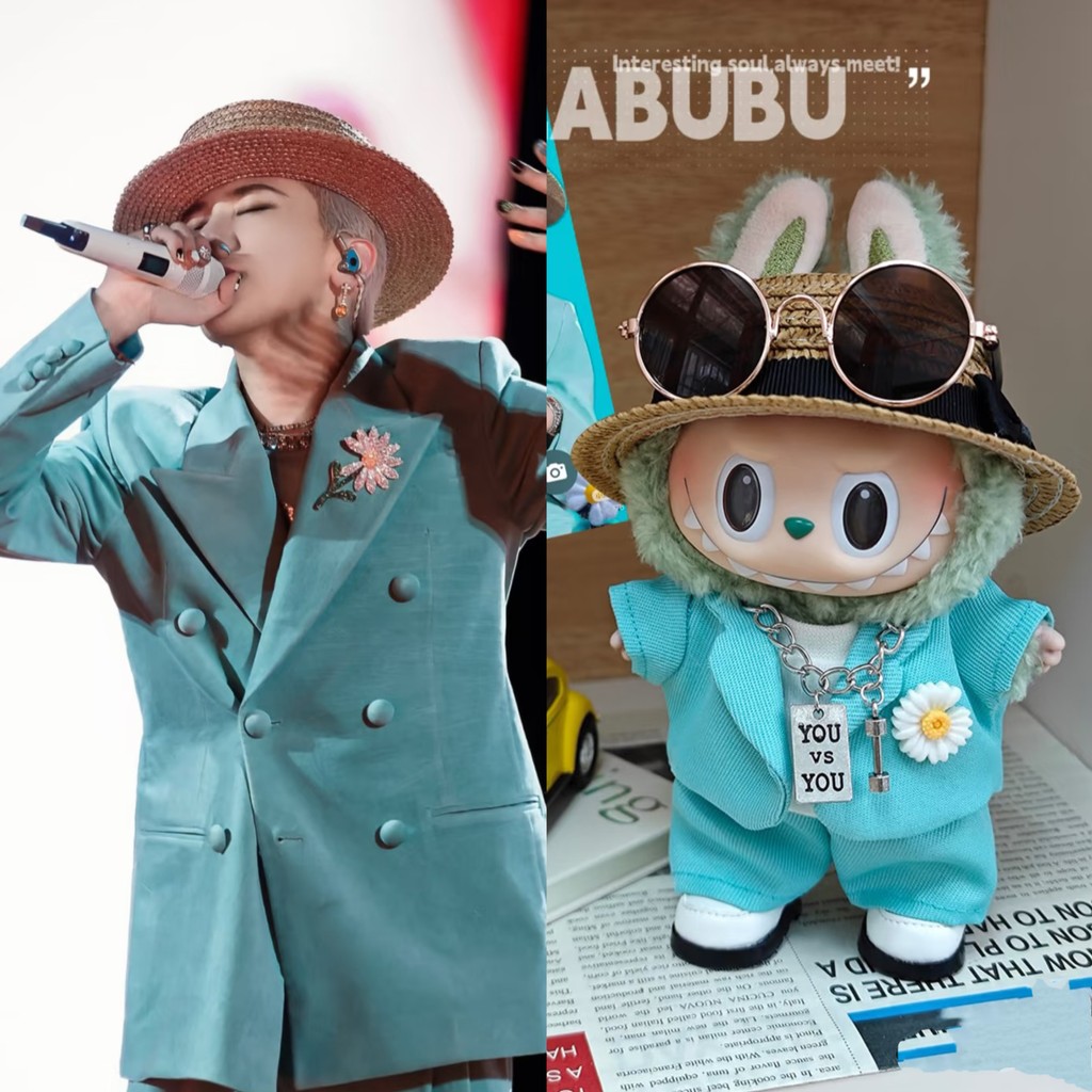 Only Clothes) DIY Kwon Ji-Dragon GD17cm labubu Baby Vinyl Clothes ...