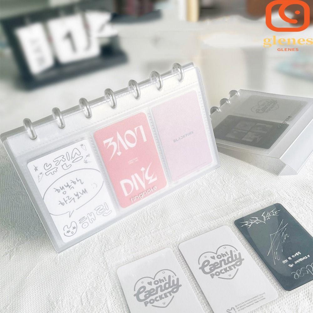 GLENES Transparent Desktop Photo Album, Picture Frame 5-holes Desk ...