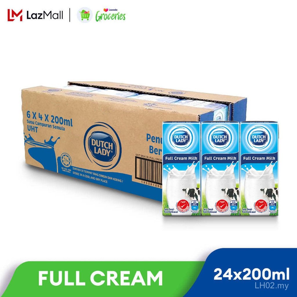 [CARTON] Dutch Lady Purefarm UHT Milk - FULL CREAM (200ml x 24 ...