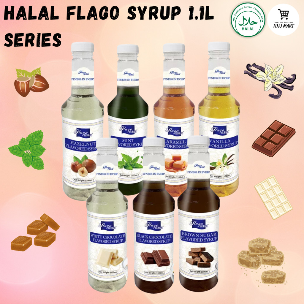 Halal Flago Syrup 1.1L Series Hazelnut Vanilla White Dark Chocolate ...