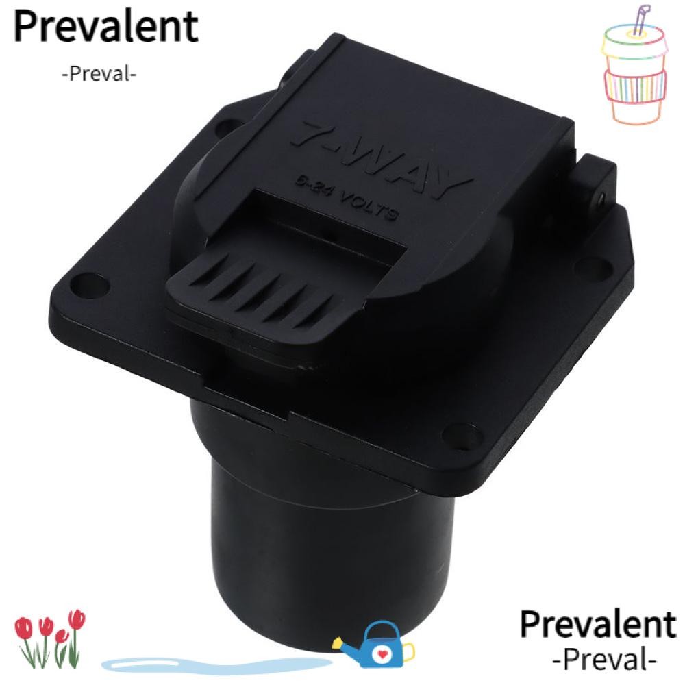 Preval 7 Way Rv Blade Connector Plastic Black 7 Pin Trailer Connector
