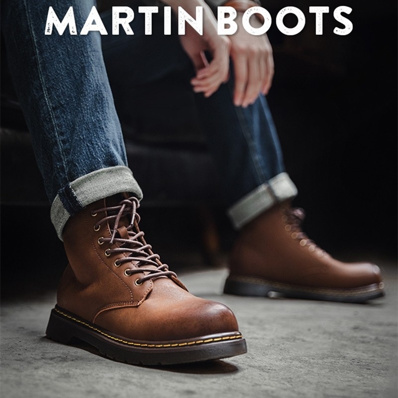 MRA Brand Young Men Tough Guy Retro 1976S Boots Men'S High-Top British ...