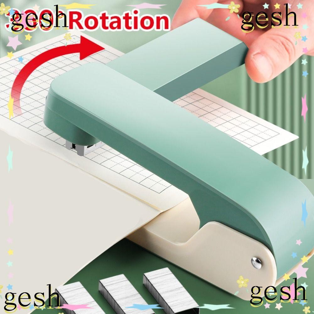 GESH1 Stapler, Use 24/6 Staples 360 Degree Rotary Long Stapler, Multi ...