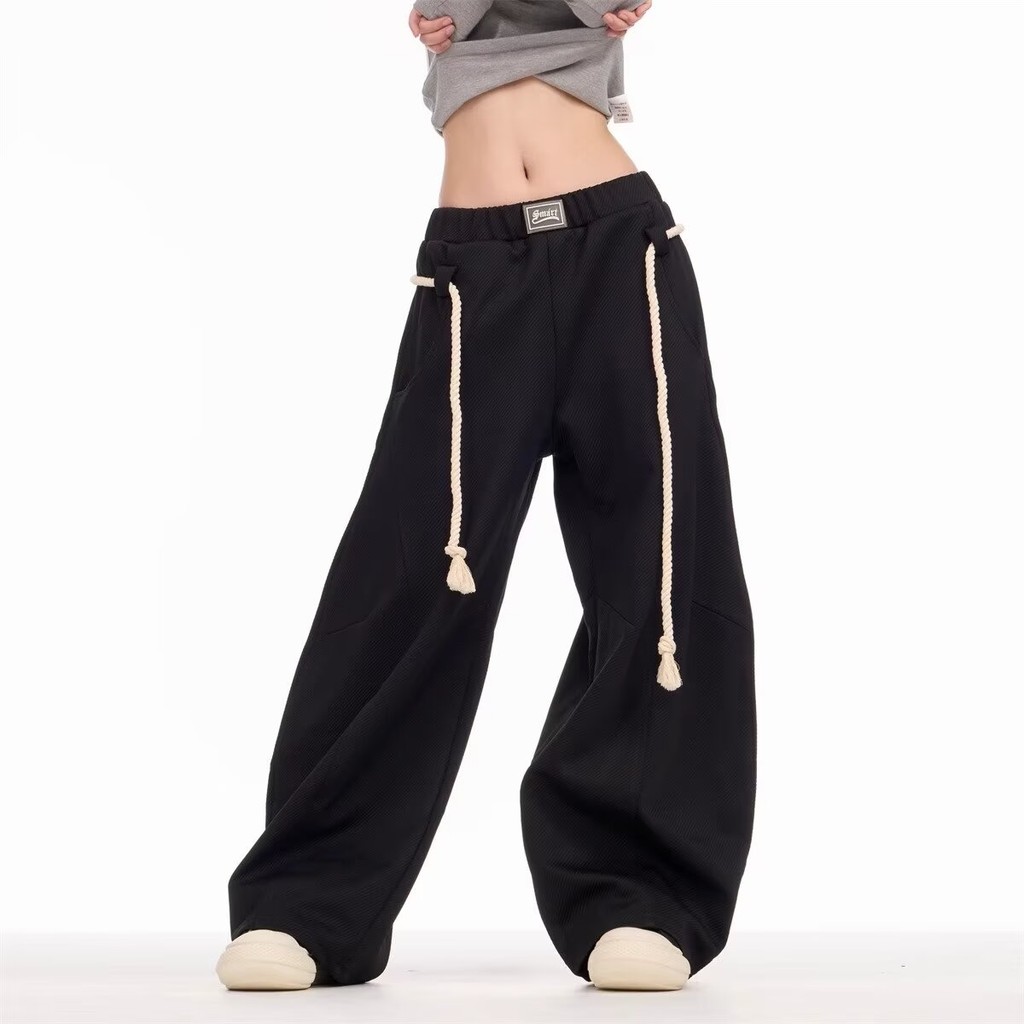 New Pants High Grade Gray Machete Banana Pants Woven Thick Rope Casual ...