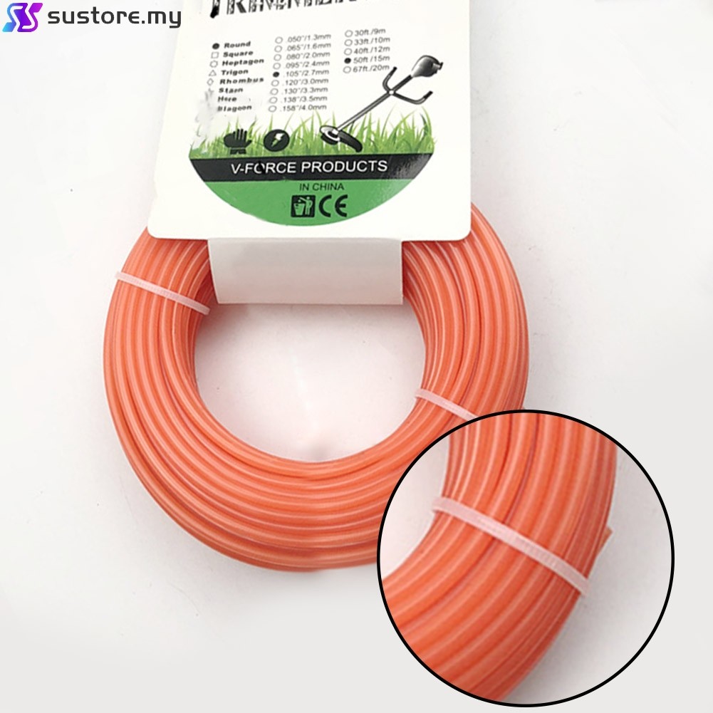 [Super] 50M Of For 2.4mm Round Brushcutter Trimmer Cord Line Wire ...