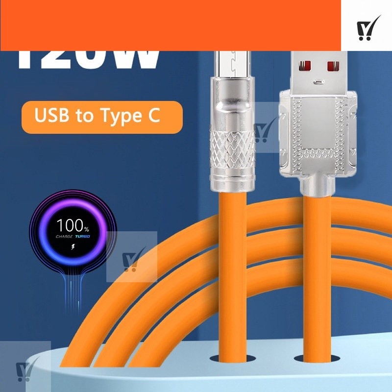 MCT 1m/1.5m/2m Thicker TPE Flexible Bendable USB Data Cord/ 120W Type-C ...