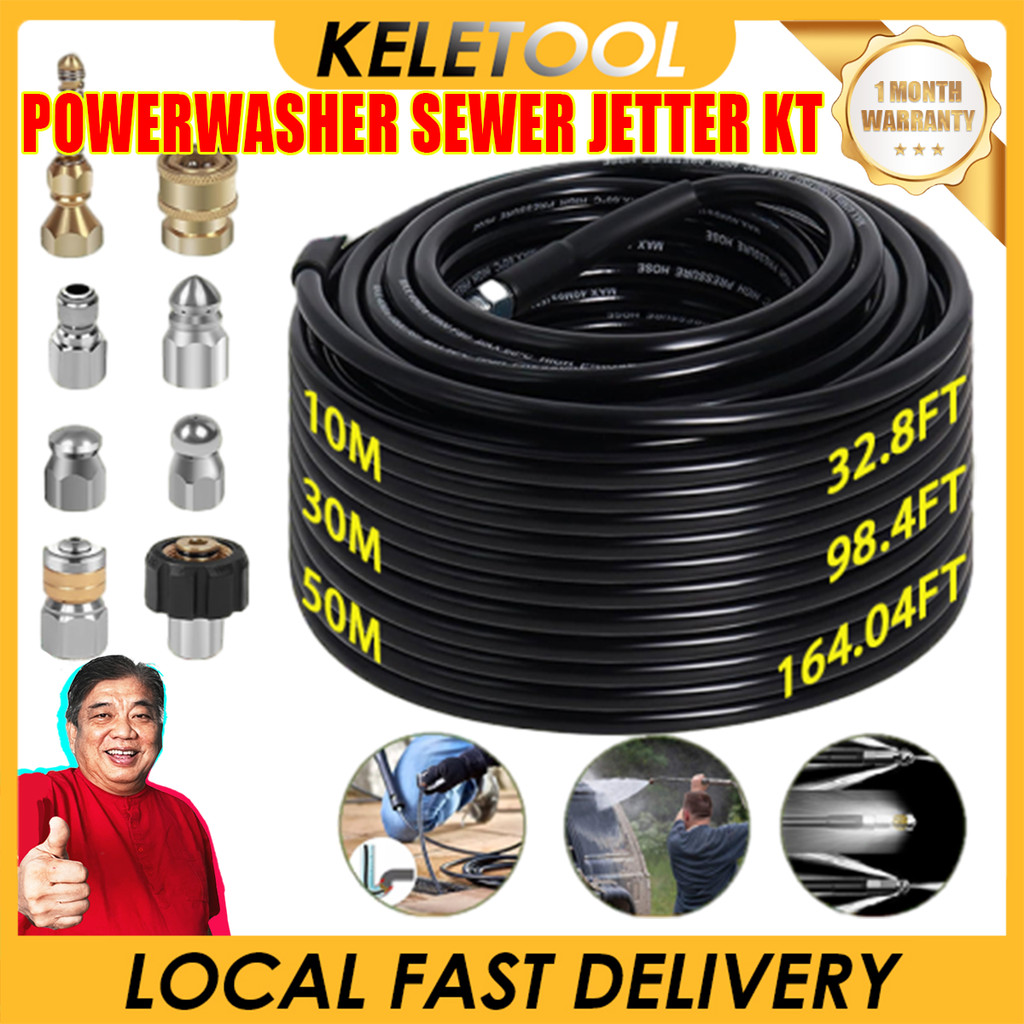 10 30 50m sewer jet nozzle kits sewer cleaning hoses for pressure ...