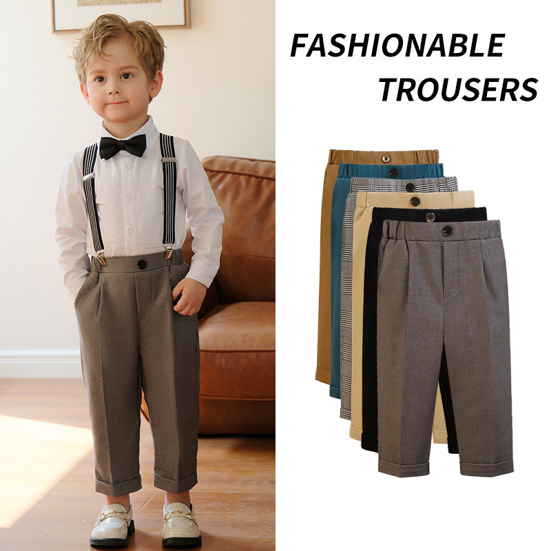 Fashion Students Pants for Kids Boy 7 Years Old Gentleman Formal Suit ...