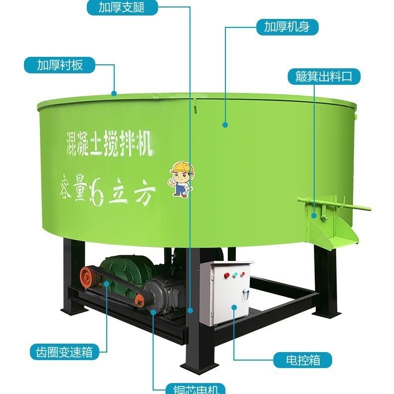 Upright Supply Vertical Flat Mouth Blender Cement Mortar Concrete Disc ...