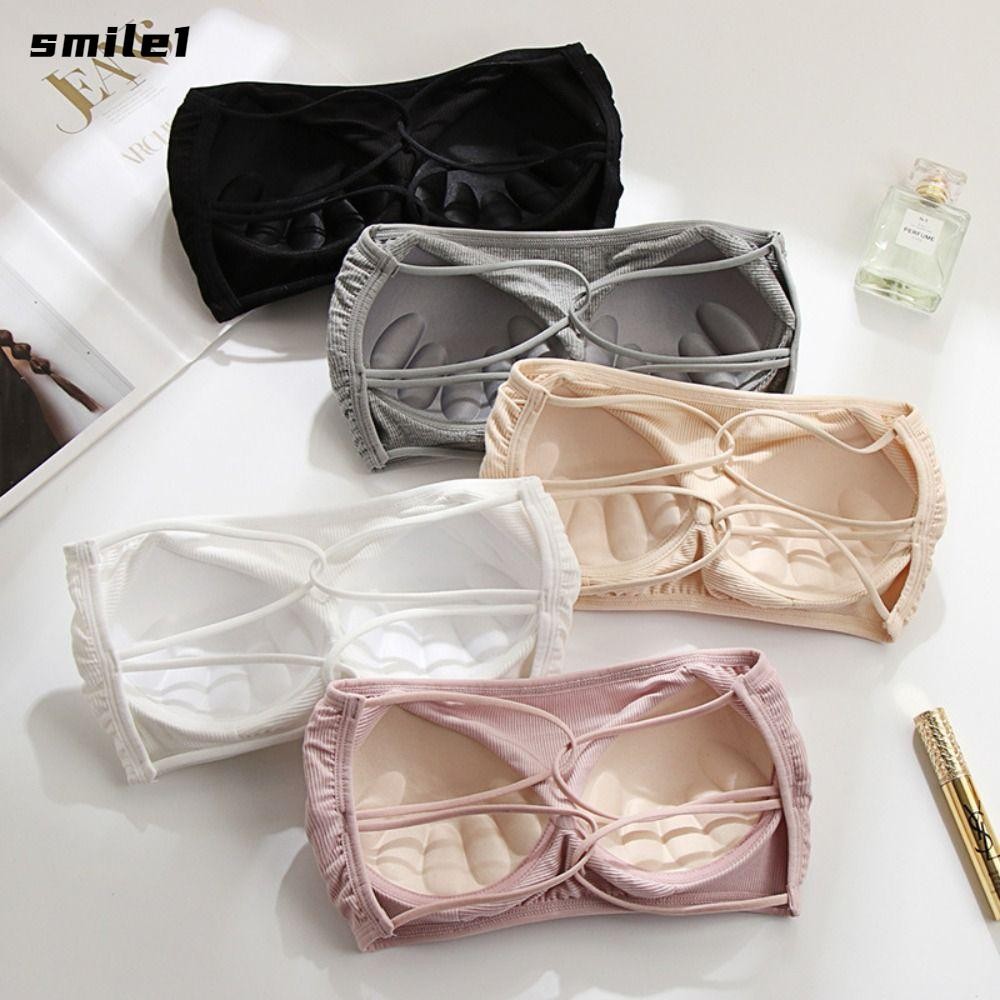 SMILE Strapless Bra, Cotton Tube Top, Invisible Chest Inside Dress ...