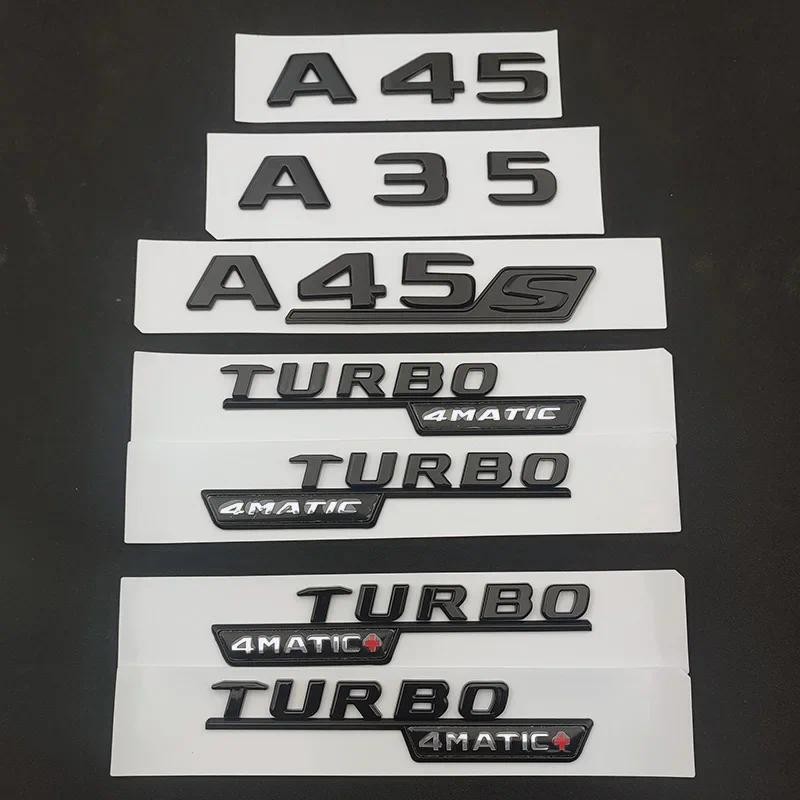 3d ABS Car Fender Side Rear Trunk Badge Sticker Logo A35 A45 A45S Turbo ...
