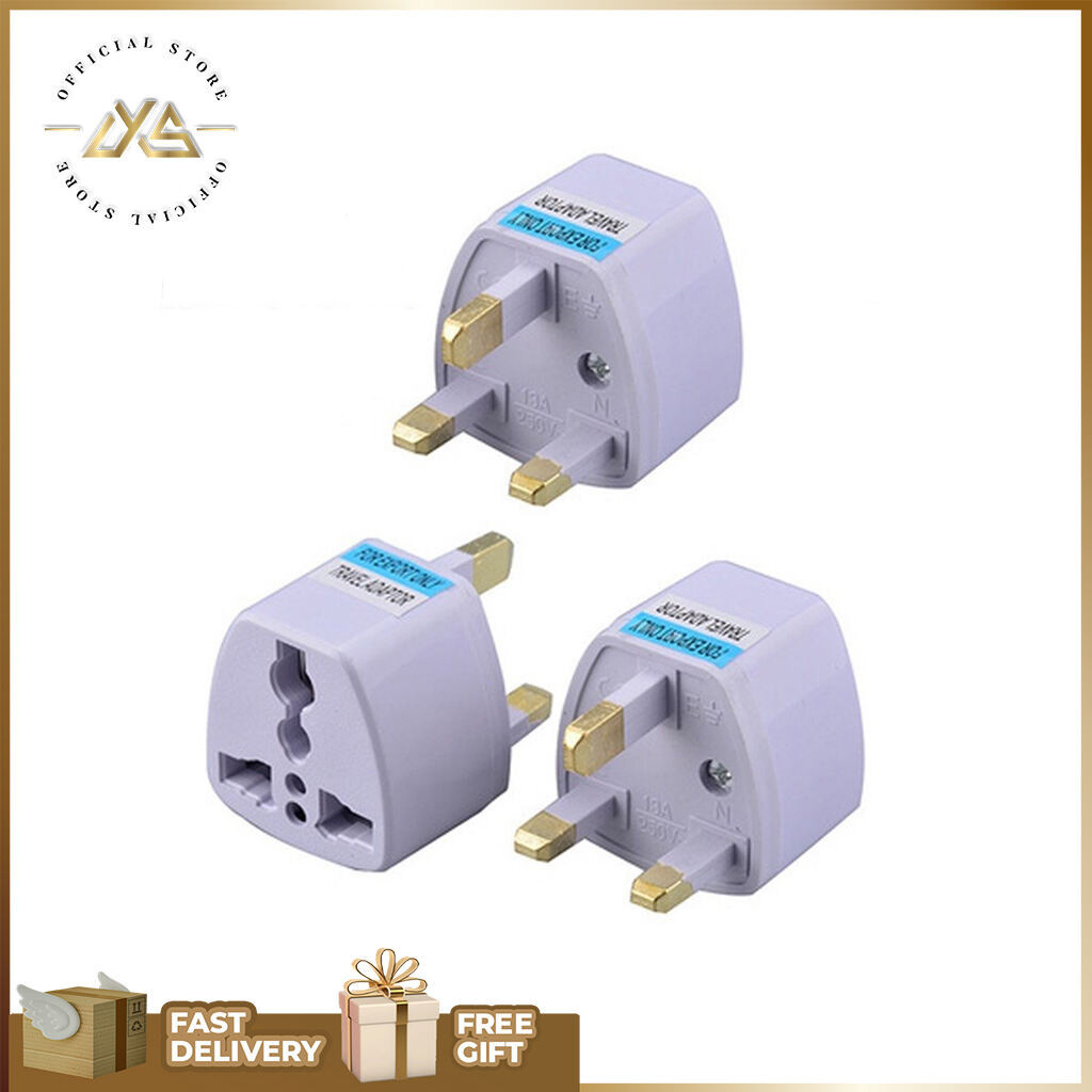 3-PIN UNIVERSAL ADAPTER PLUG HEAD/ 3 PIN PLUG ADAPTOR/ UK PLUG SOCKET ...