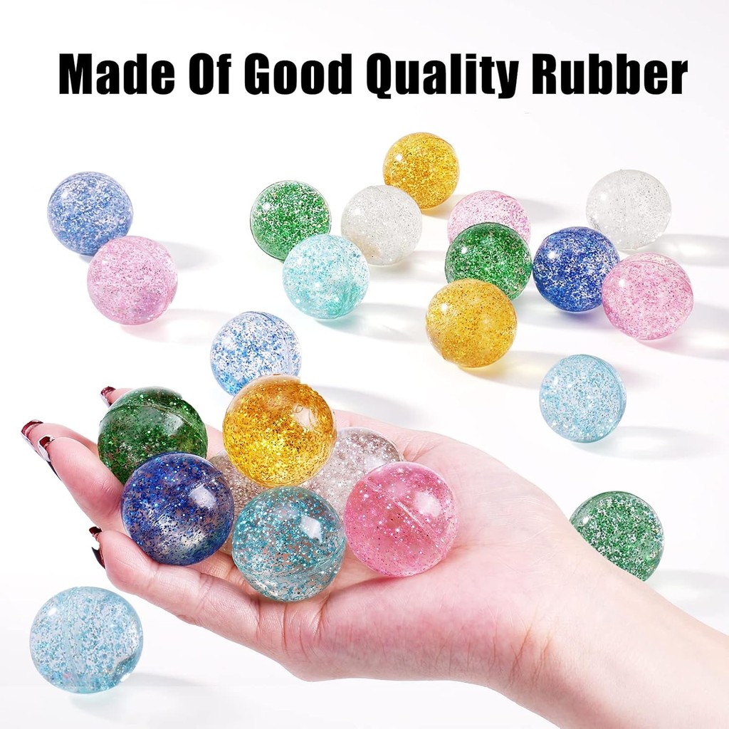 10/20pcs Glitter Bounce Balls Children Bouncy Ball Toy Colored Bouncing ...