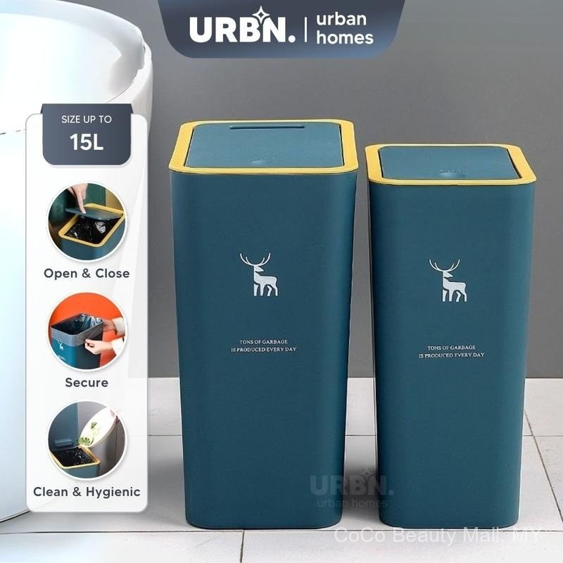 10/15L Large Trash Bin Box Kitchen Bathroom Toilet Trash Can With Lid ...