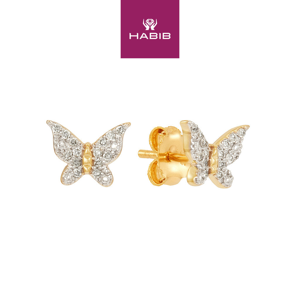 HABIB Diamond Earrings in 375/9K Gold 271401224(E) | Shopee Malaysia