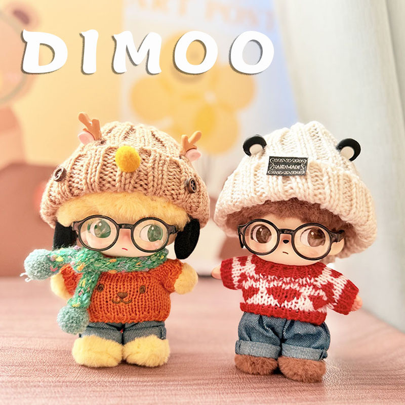 No doll-dimoo Vinyl Plush Pendant doll Sweater Hat Clothes Set Cute ...