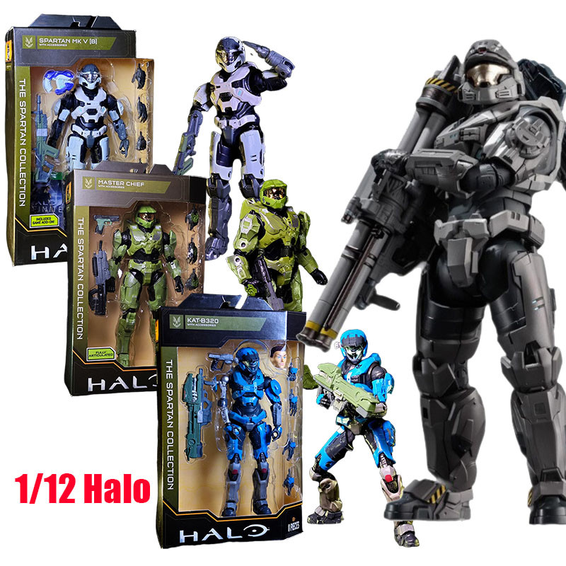 1/12 Scale Spartan-B312 Noble Six Action Figure RE:EDIT HALO : REACH Escala WCT Halo Movable ...
