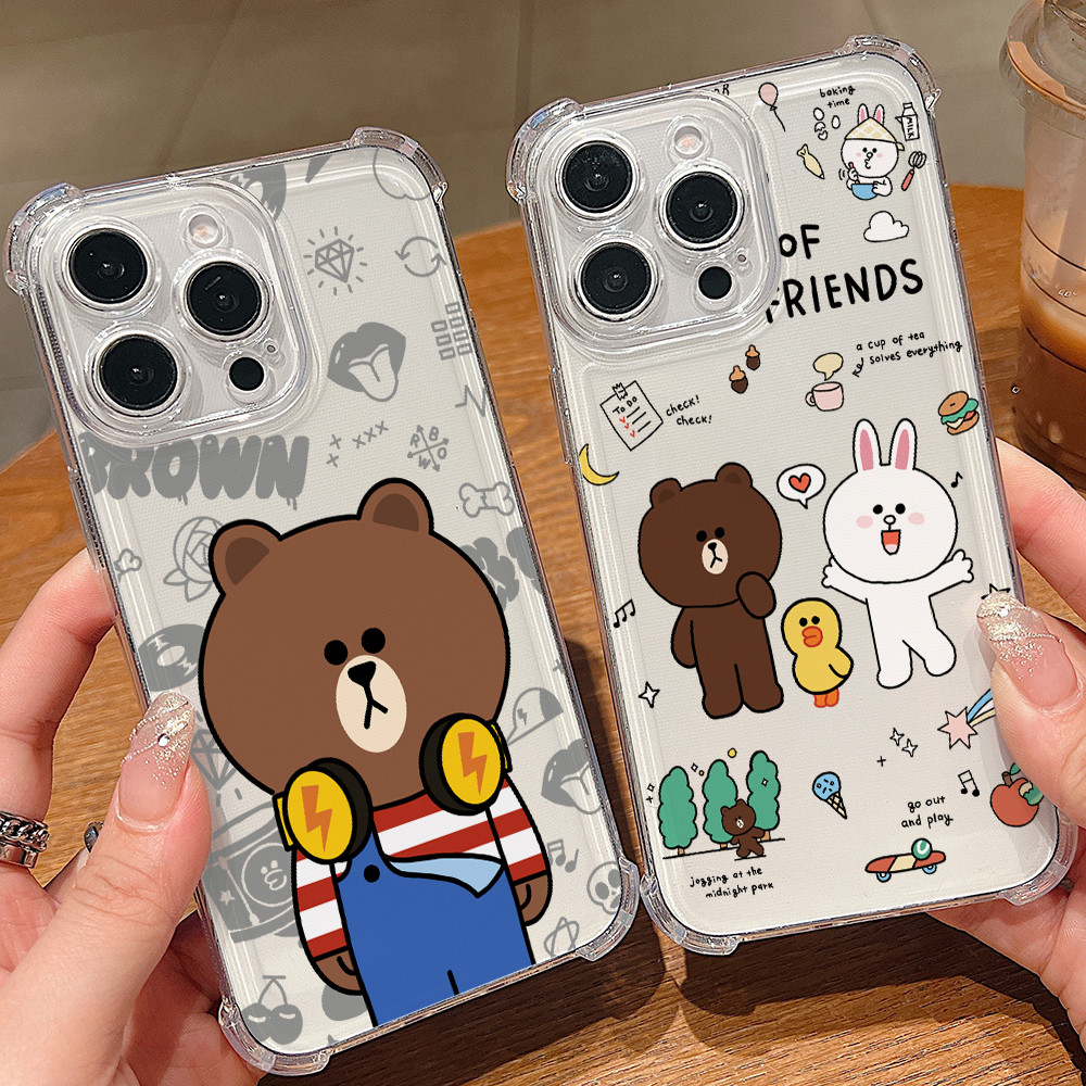Brown Bear Cony Rabbit Casing for Samsung Galaxy S25 Edge S24 S23 S22 ...