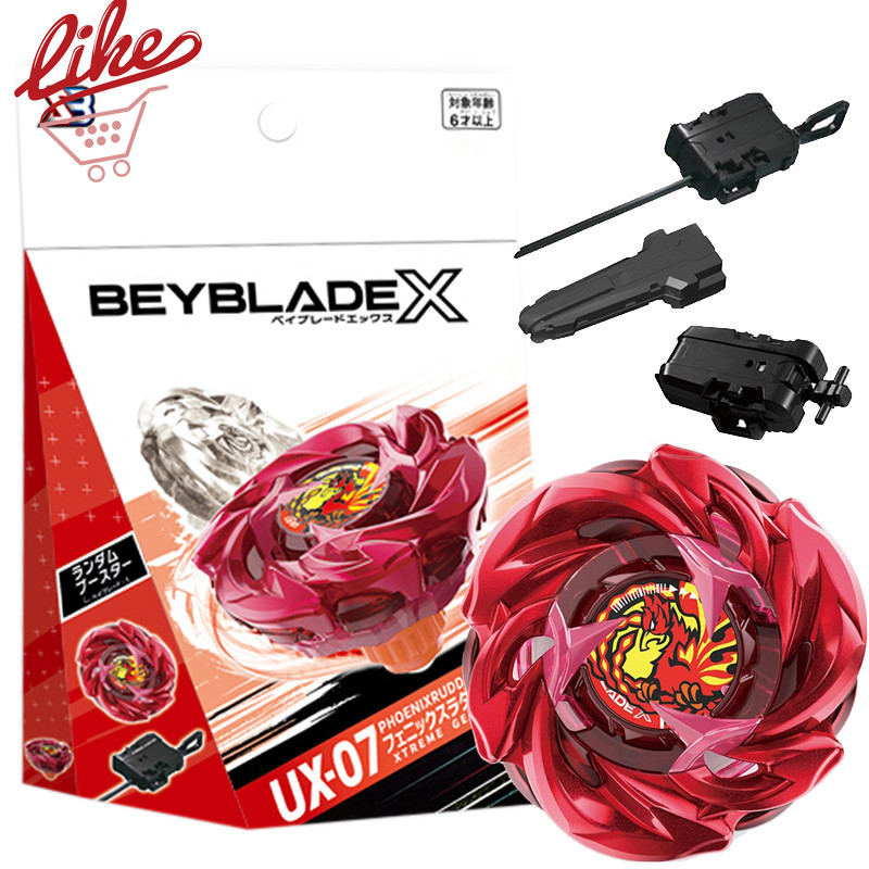 Beyblade X UX-07 Phoenix Rudder with Launcher Grip Set for Beyblade ...