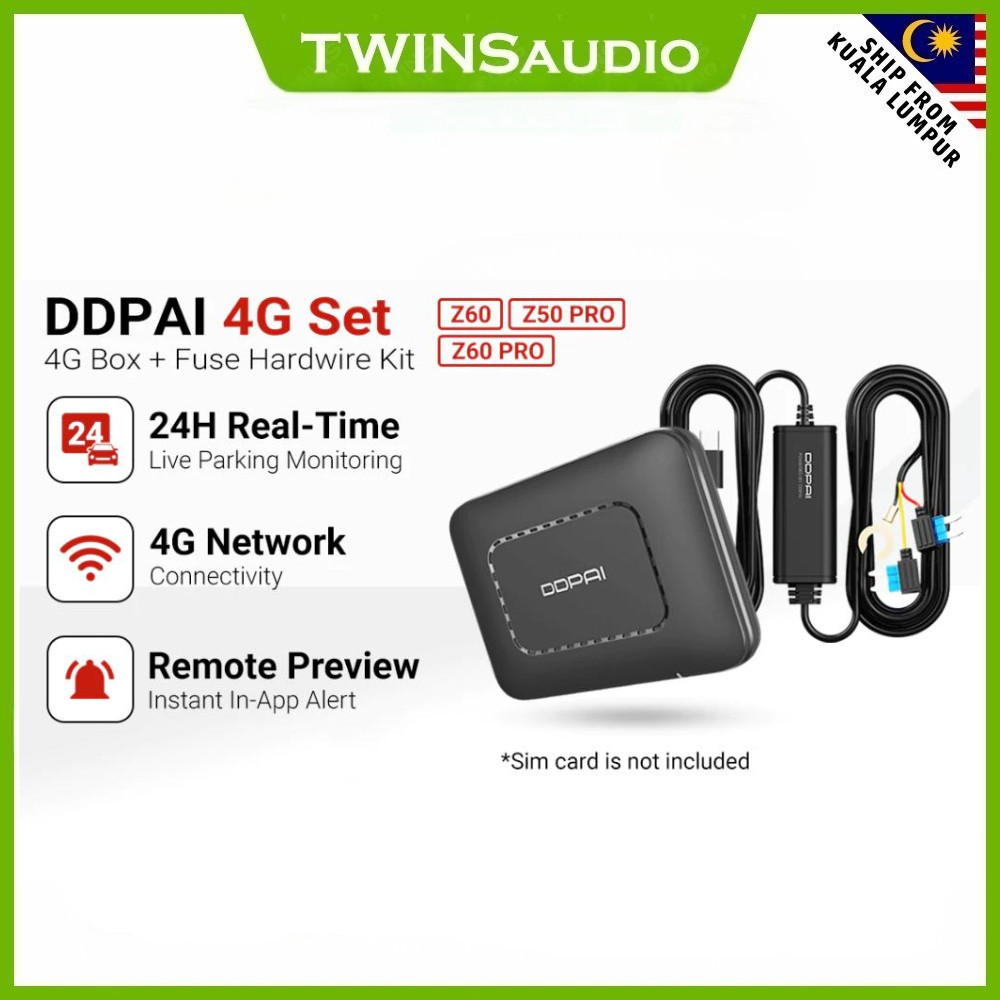 DDPAI 4G module Type-C Fuse Hardwire Kit for 24H Real Time Monitoring ...