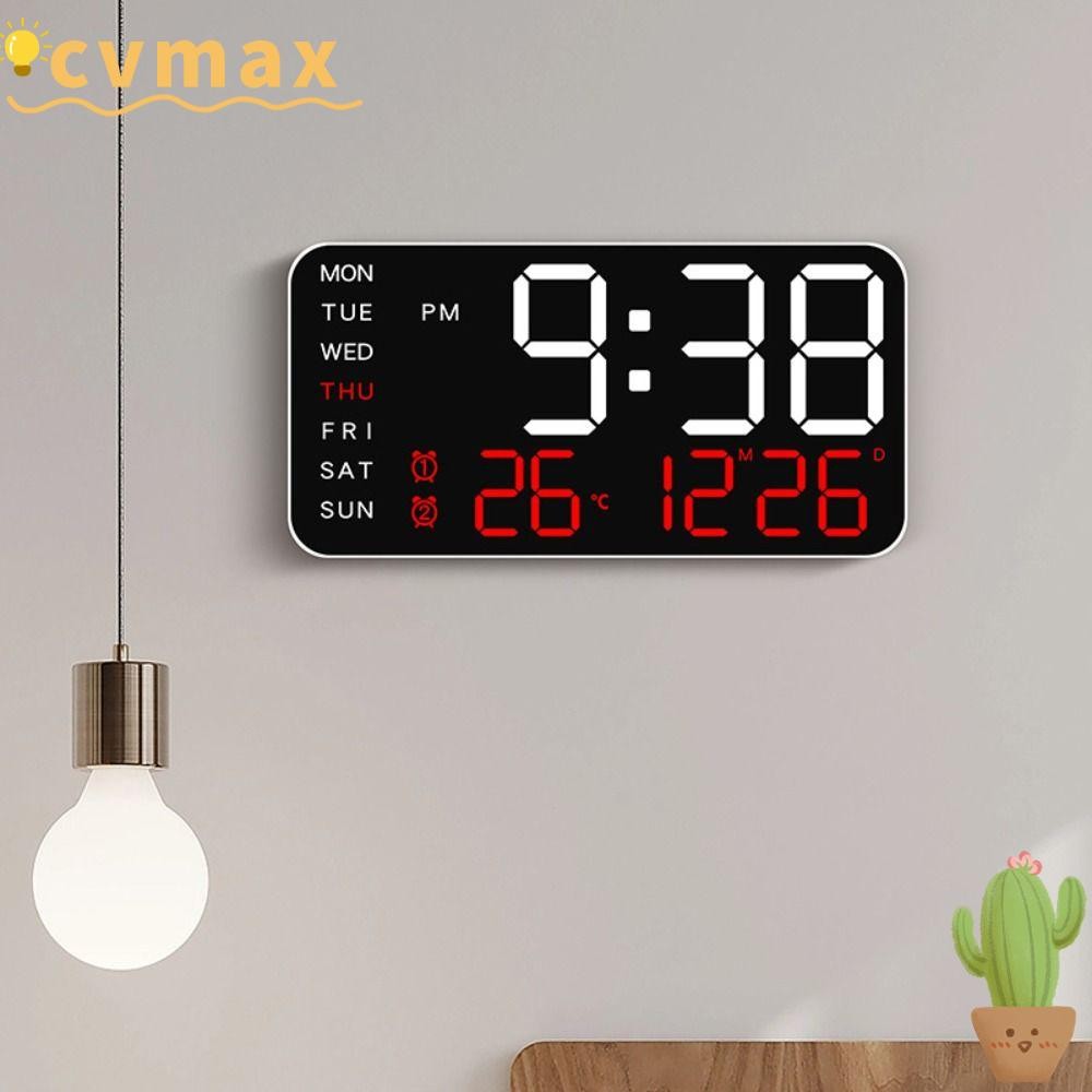 CYMX Electronic Wall Clock, Date Temperature Digital LED Clocks ...