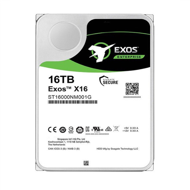 seagate Exos X16 3.5" SATA 512e 16TB Hard Disk Drive For Enterprise ...