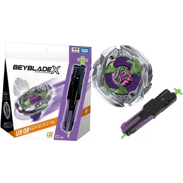 TAKARA TOMY BEYBLADE X Samurai Saber 2-70 Level UX-09 Samurai Saber Beyblade Xtreme with ...