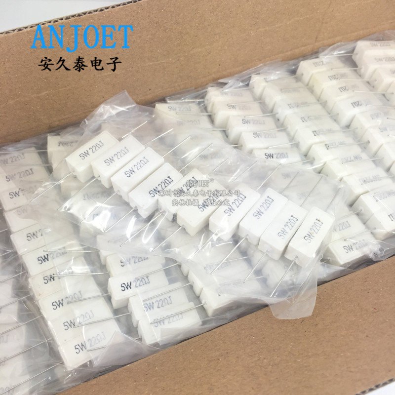 10Pcs 5W Cement Resistor Power Resistance 1R 2R 3R 8.2R 9.1R 10R 12R 15R 18R 20R 22R Ohm 1K 2K ...