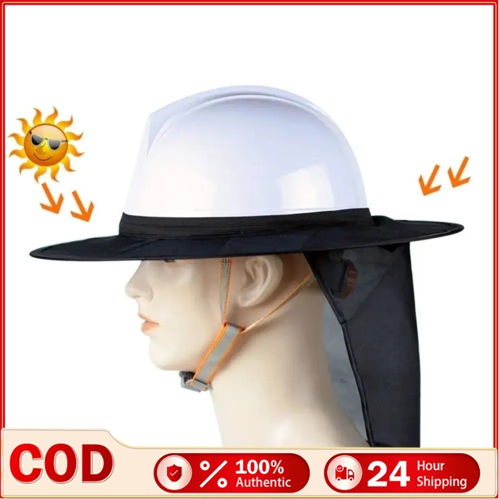 Summer Sun Shade Safety Helmet Neck Shield Helmets Reflective Stripe ...