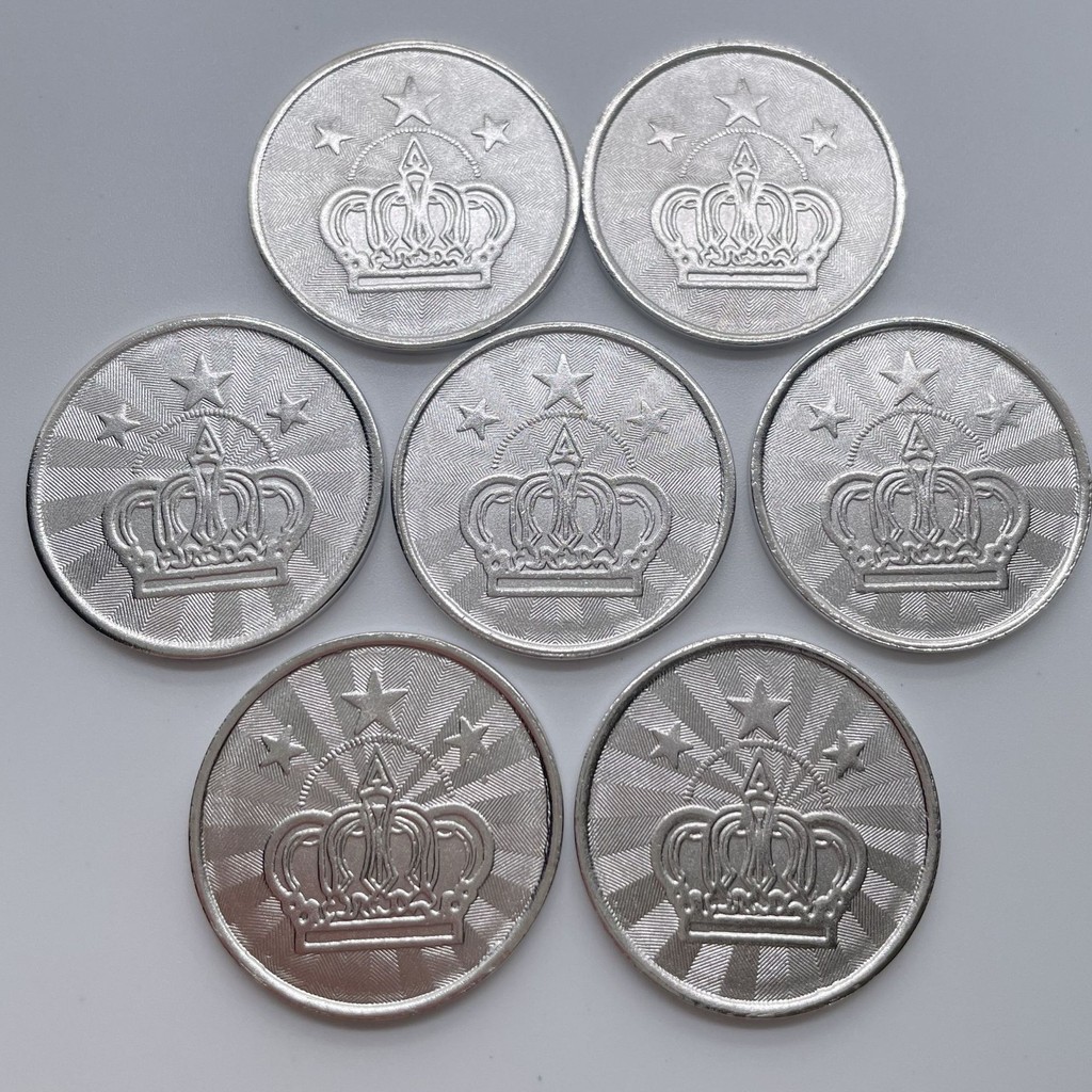 10pcs 24mm Arcade Game Token Coins Stainless Steel Pentagram Laundry ...