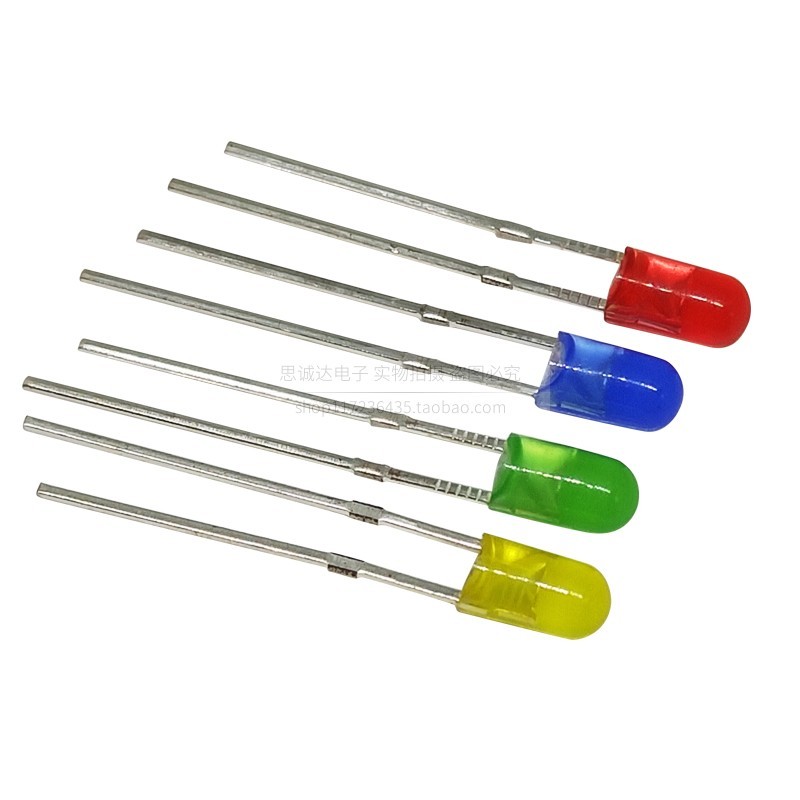 ((5pcs) Boundless F3 LED Luminous Diode White Hair Red Blue Yellow ...