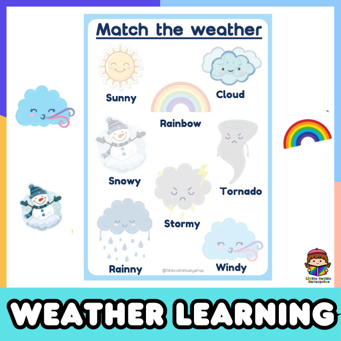 Little Cuttie Weather Learning Busy Book Kid Early Learning Book Kids ...