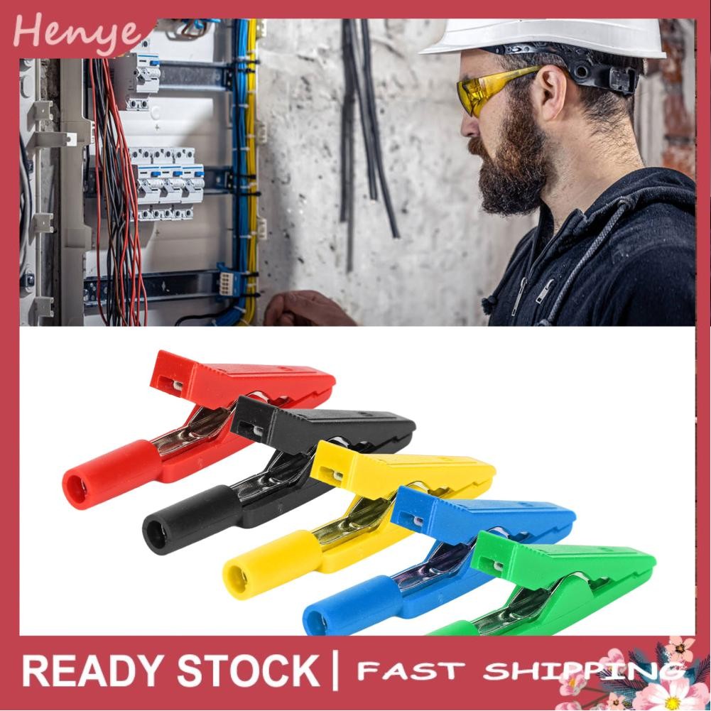 Henye Wire Test Clip 30V-60V 10A 10PCS Pure Copper Battery Cable Clamp ...