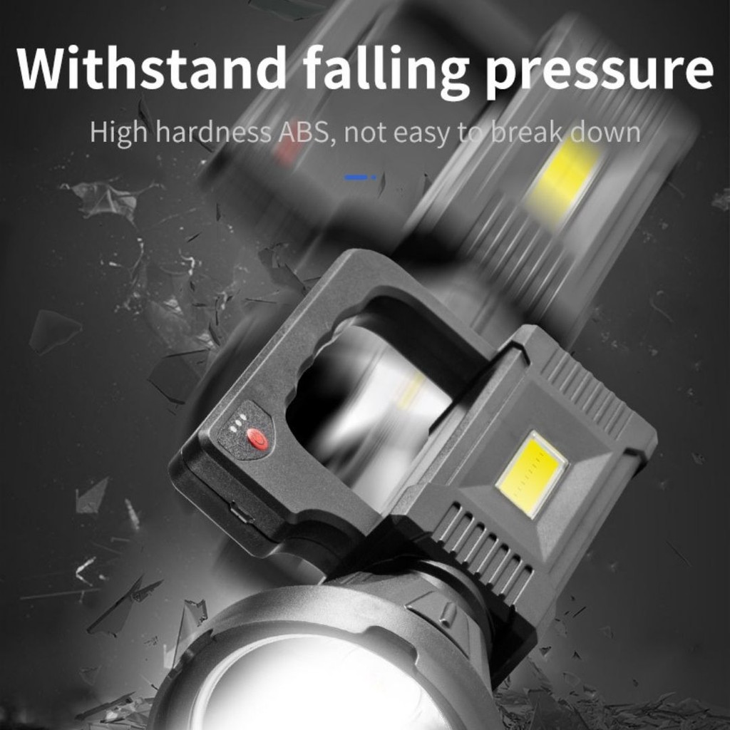 Multi-functional LED searchlight with a built-in rechargeable battery ...