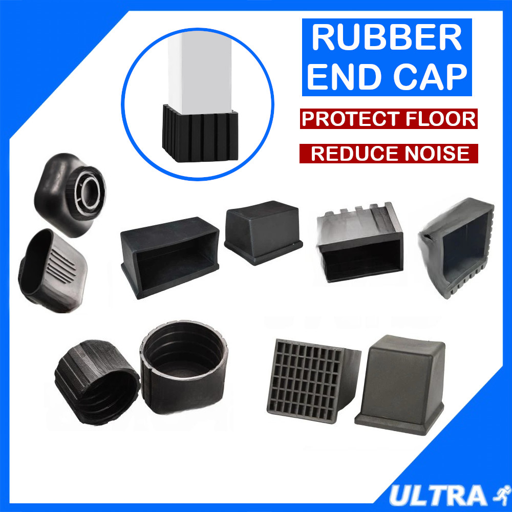 Rubber End Cap Protector Bottom Foot Rubber Square Base Cover Gym ...