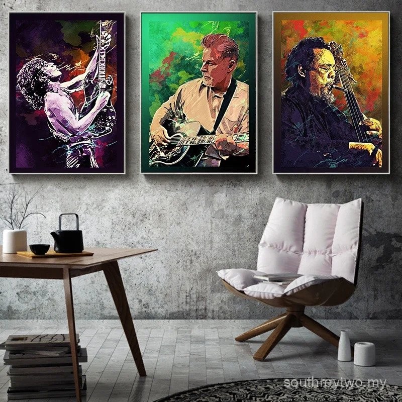 American Pop Star Painting Canvas Poster Black Singer Hipop Singer Wall ...