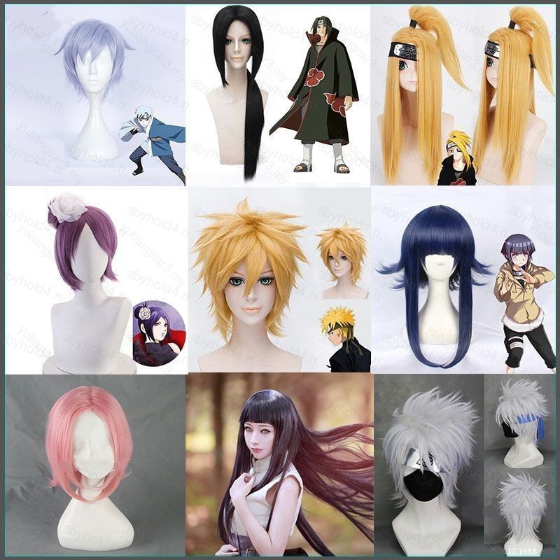 NARUTO Wig Cosplay Konan Mitsuki Itachi Sakura Kakashi Sasuke Hinata ...