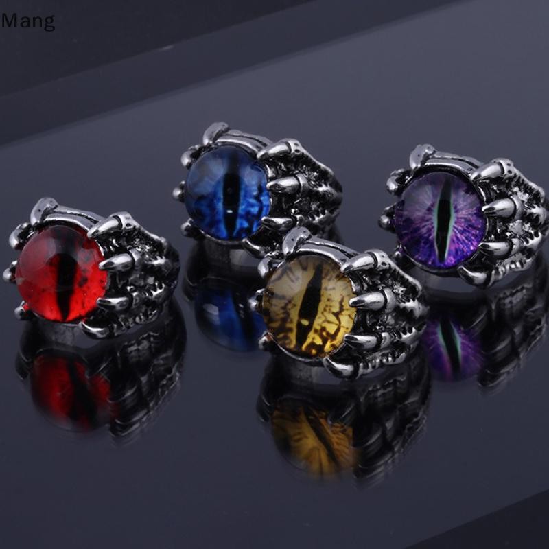[Mang] Retro Gothic Colour Evil Eye Rings For Men Domineering Dragon Claw Vintage Wedding ...