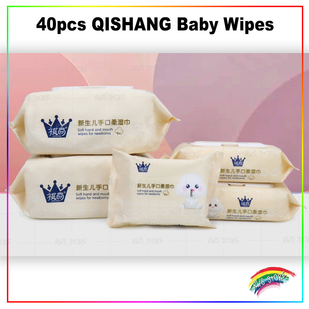 40pcs QISHANG Baby Wipes 40抽祺尚婴儿湿巾 40pcs QISHANG Tisu bayi | Shopee Malaysia