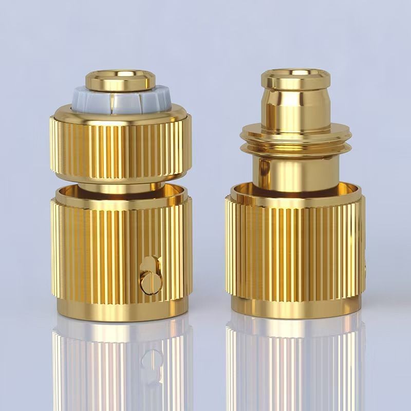 Copper Color Alloy Water-Passing Quick-Connect Car Wash Water Gun Joint ...