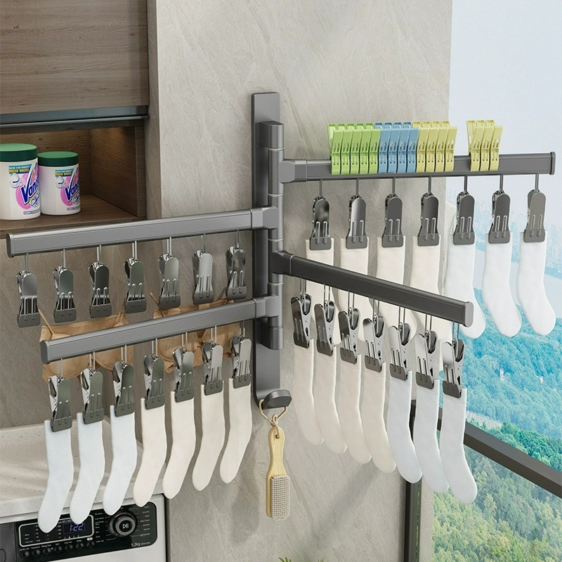 Clothes drying rack Stainless Steel Sock Hanger Hanger Sock Bra Drying ...