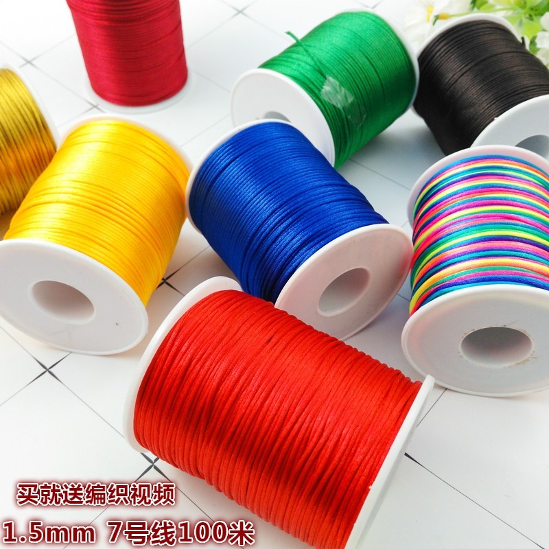 No. 7 Thread 100m DIY Hand-Braided Rope Diamond Knot Bracelet Rope ...