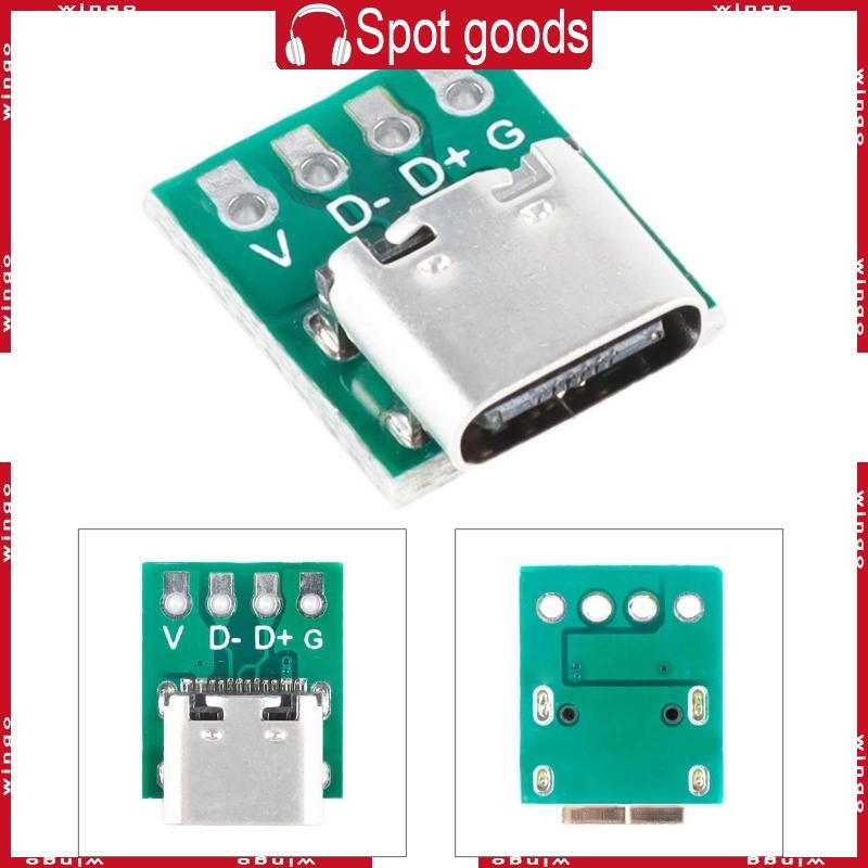 WIN DIY Micro USB Connector 16 Pins Type-C 3 1 USB Female Jack Socket ...