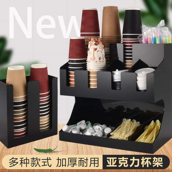 Desktop display rack tempat letak cawan plastik Pemegang cawan kertas ...