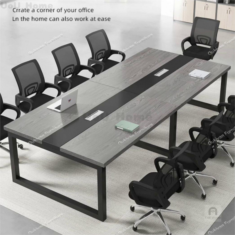 Long Wide Meeting Table Dining Table Thickened Table Meja Pejabat Meja ...