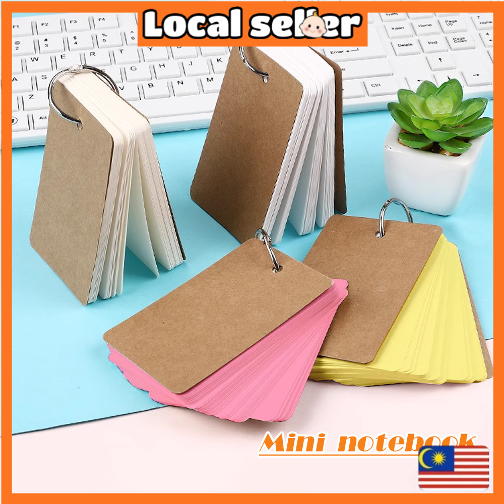 Aikoky Blank Memo Card Double-sided Note Book Loose-Leaf Flash Cards ...