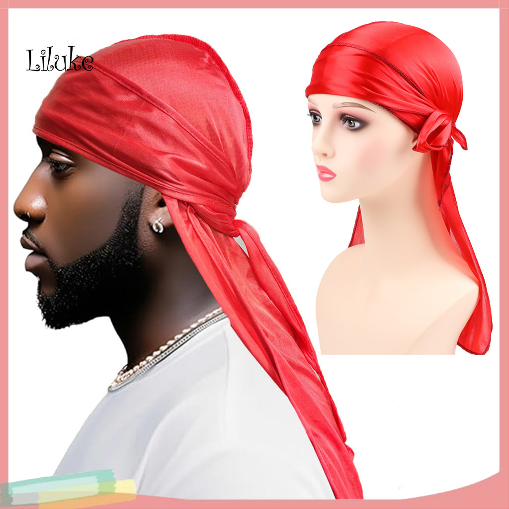 LK Breathable Durag for Men Stylish Headgear for Men 2 Pcs Silky Durag ...